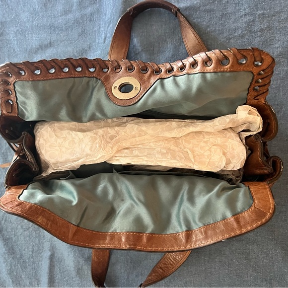 Coach | Bags | Western Y2k Brown Leather And Brass Coach Bag Matching ...